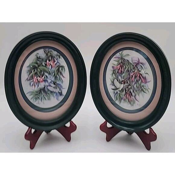 Homco | Accents | 2 Vtg Homco Home Interior Green Oval Frame Wall ...